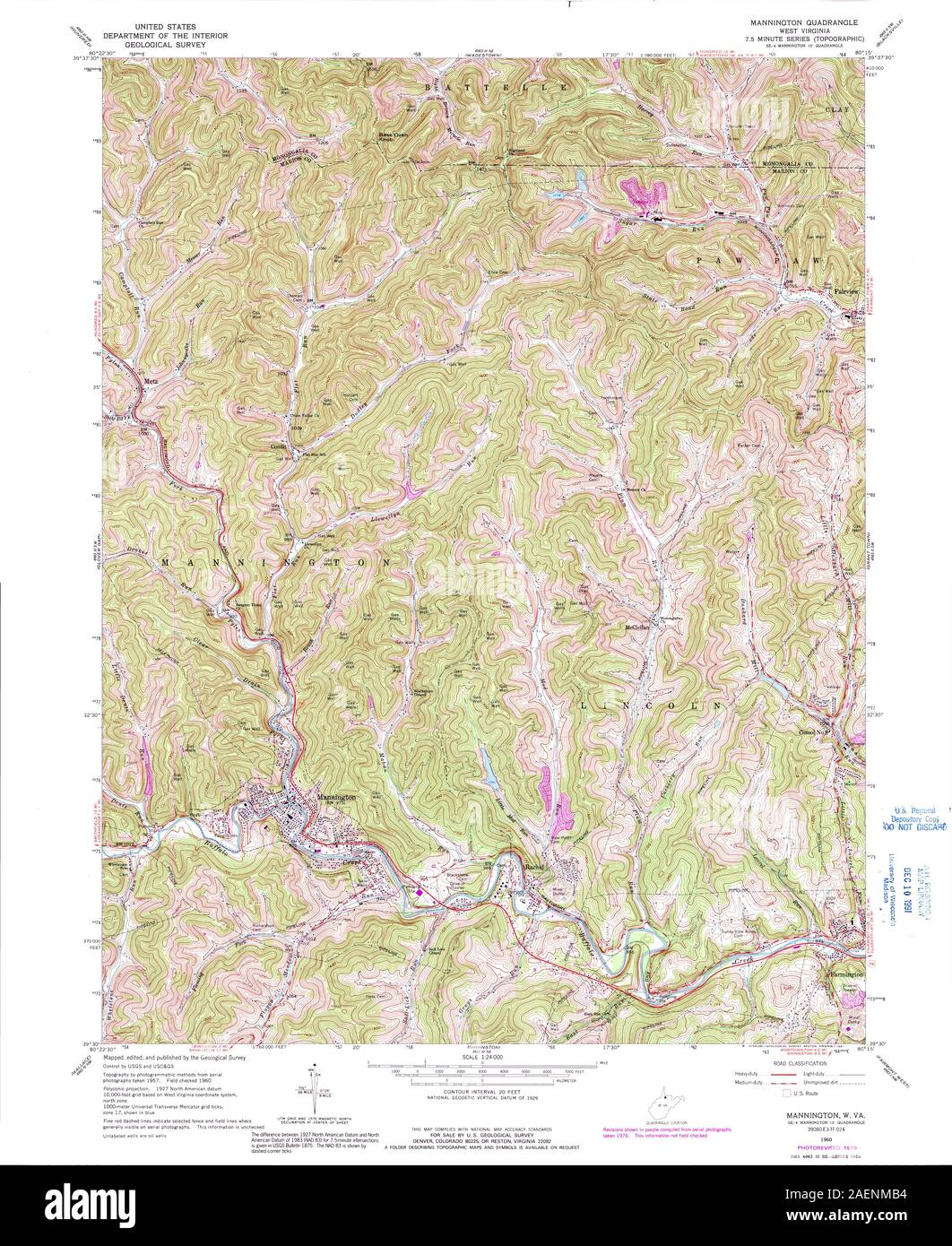 Map of mannington hi-res stock photography and images - Alamy
