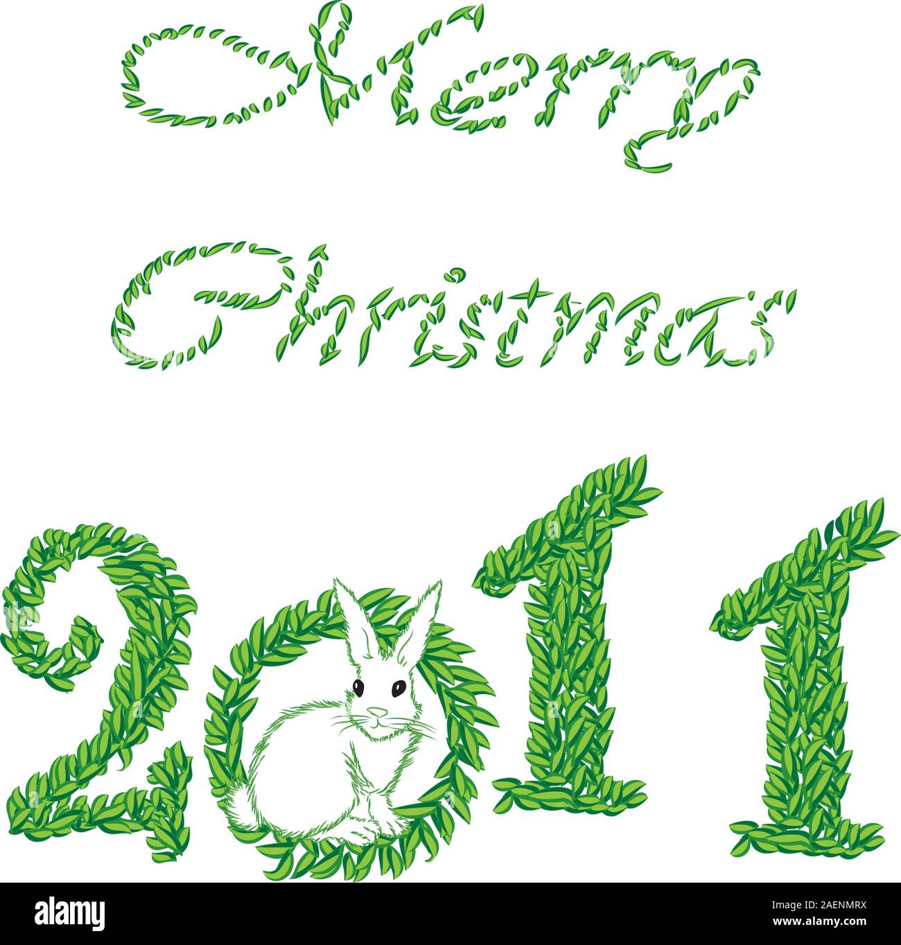 new year 2011 in white background. Vector illustration Stock Vector ...