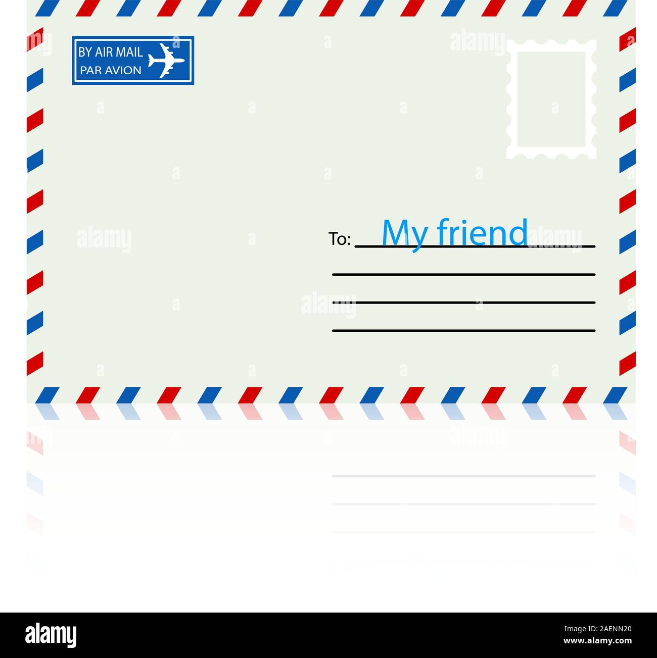 White envelope with stamp. Vector illustration Stock Vector Image & Art ...