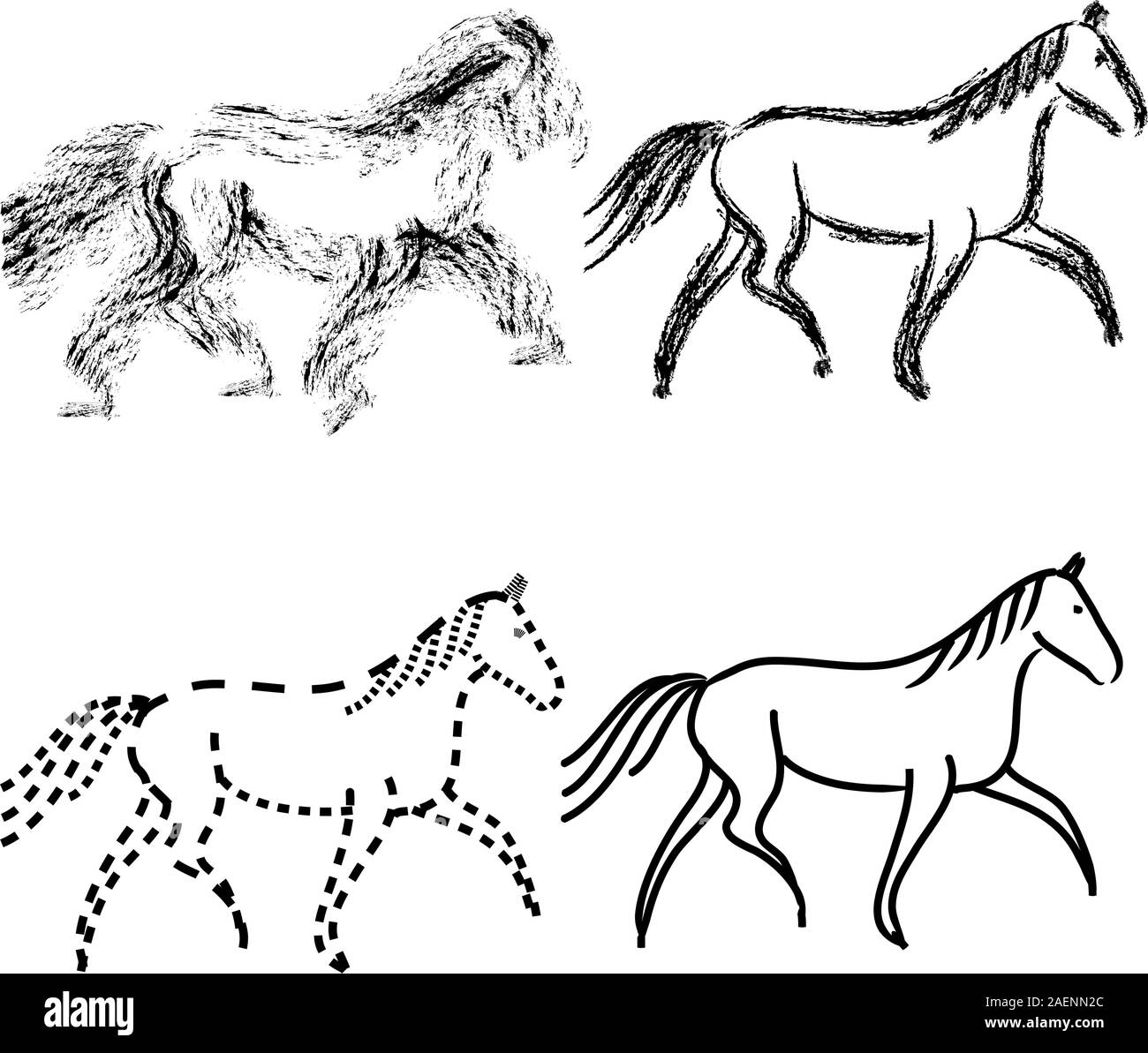 set horses outlines. vector collection Stock Vector Image & Art - Alamy
