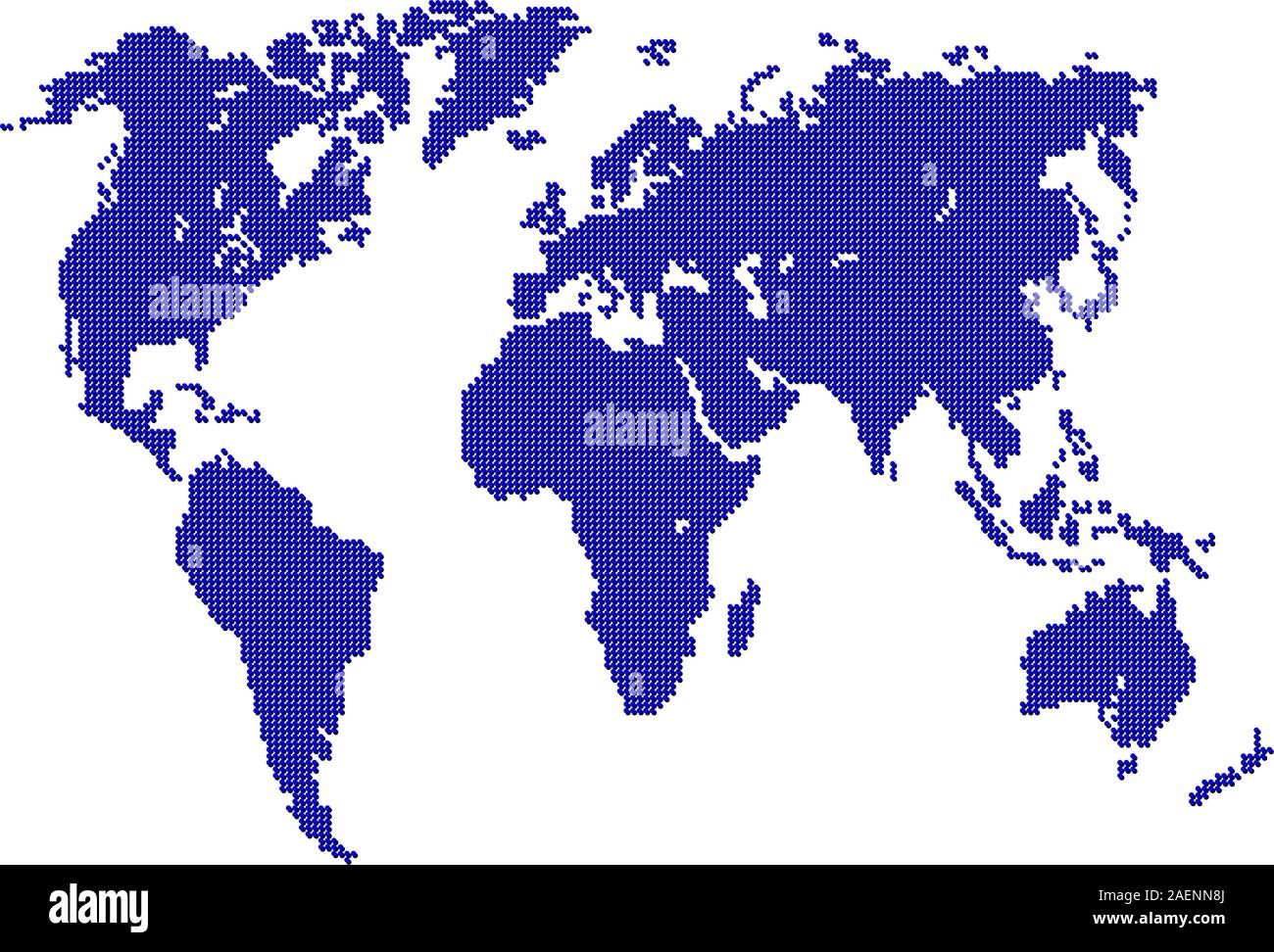 Detailed vector map of the world in an abstract style Stock Vector ...