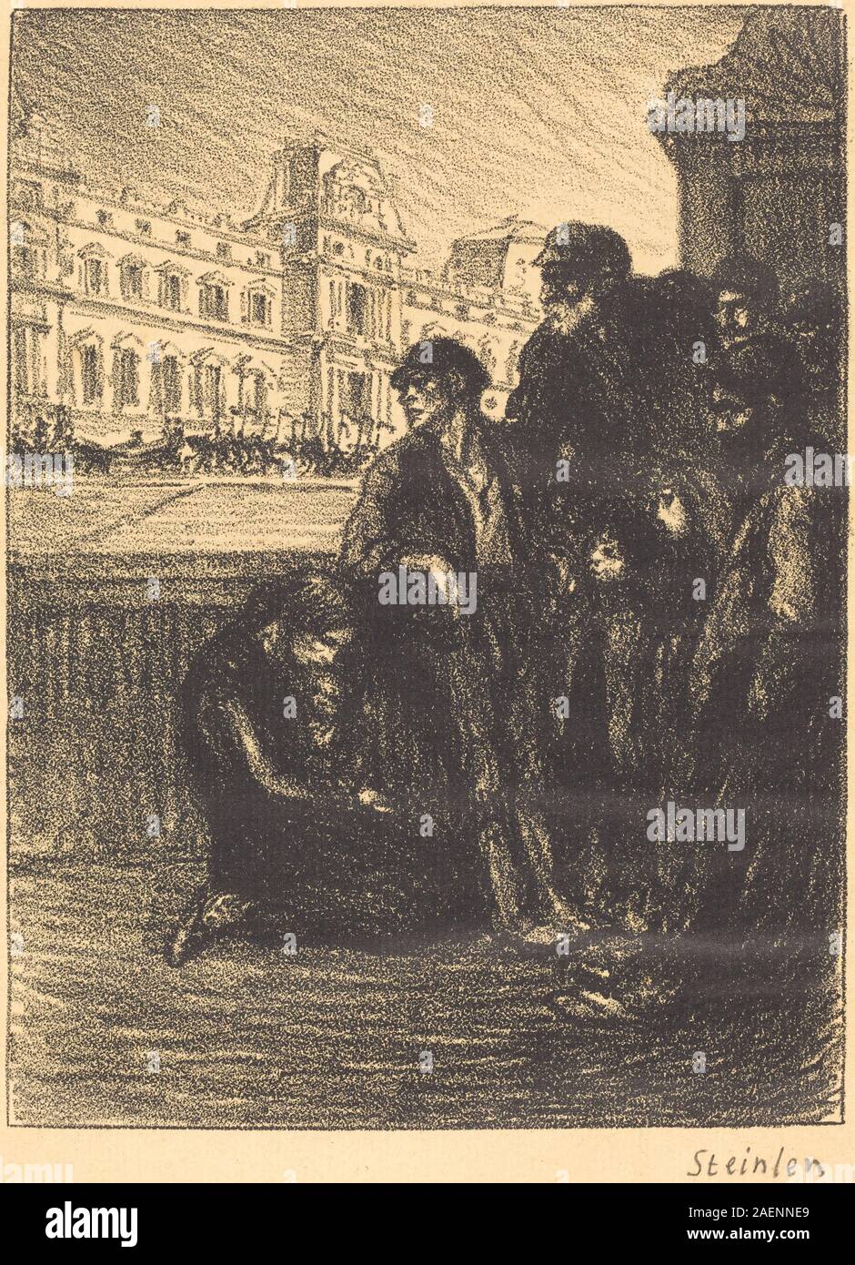 Poster by Théophile Alexandre Steinlen, 1908, titled Misery and ...