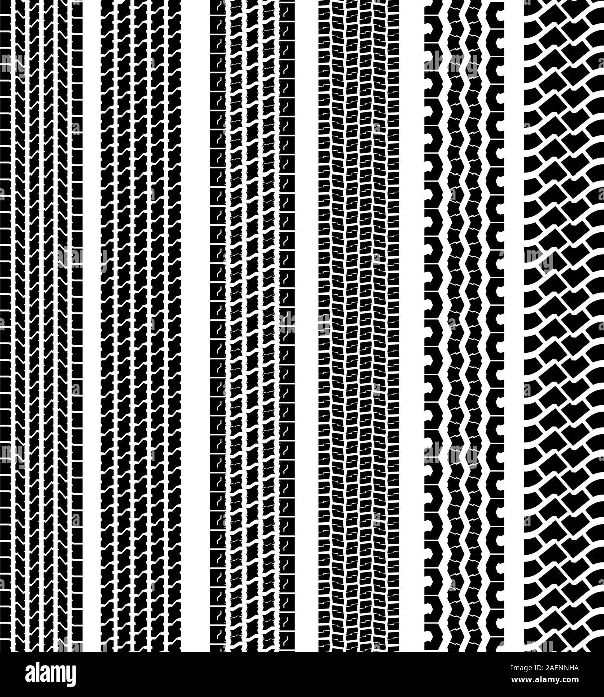 Set of detailed tire prints, vector illustration Stock Vector Image ...