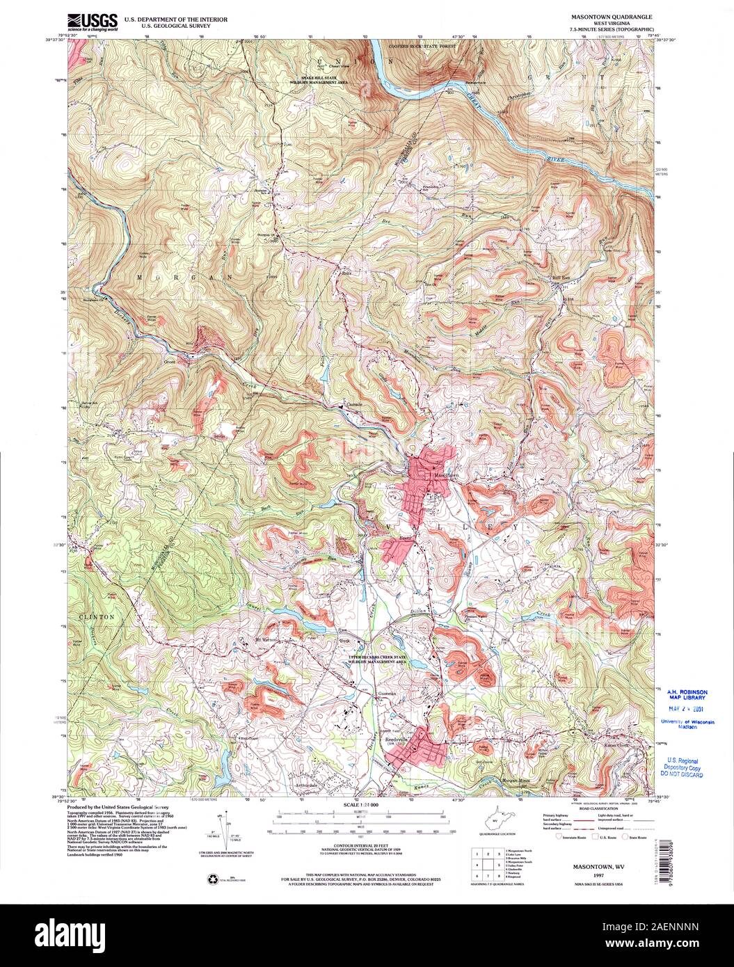 Masontown map hi-res stock photography and images - Alamy