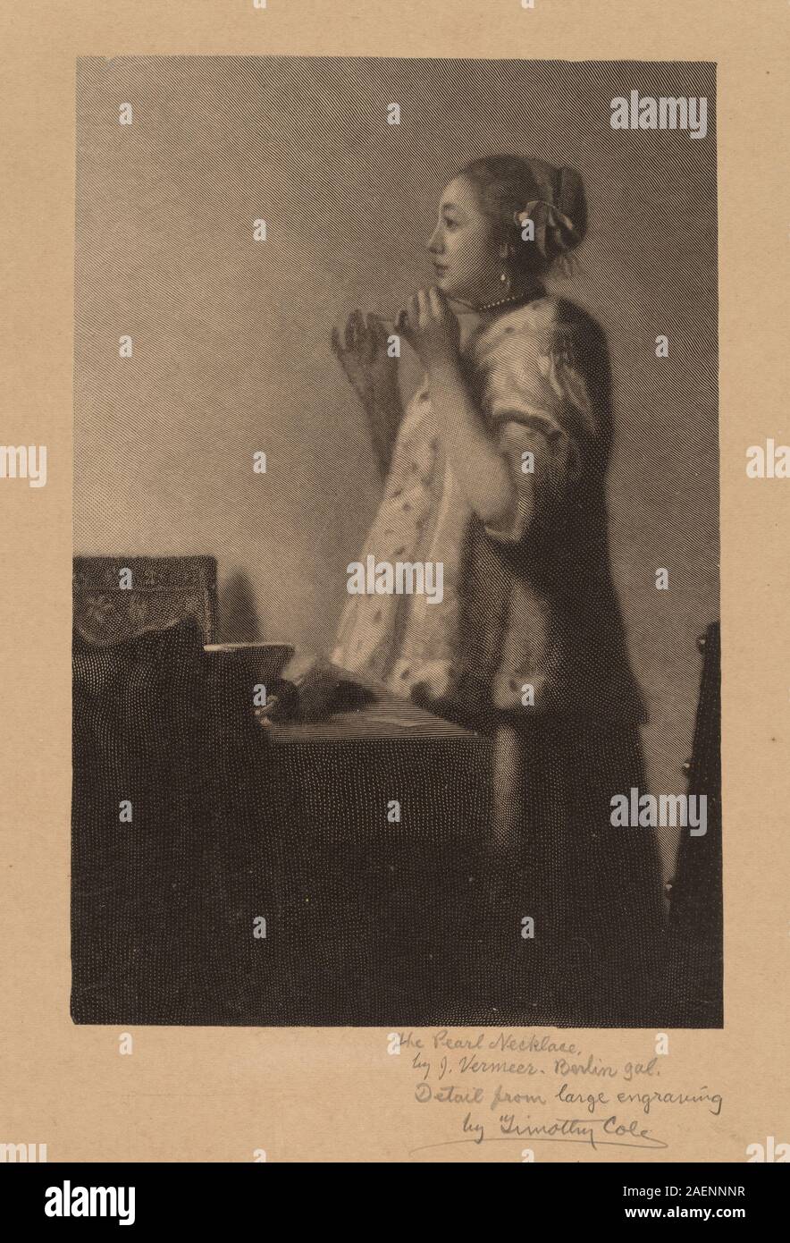 Timothy Cole after Johannes Vermeer, The Pearl Necklace, 1916, The ...