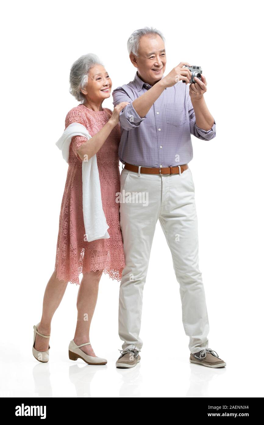 Happy couple camera view Cut Out Stock Images & Pictures - Alamy