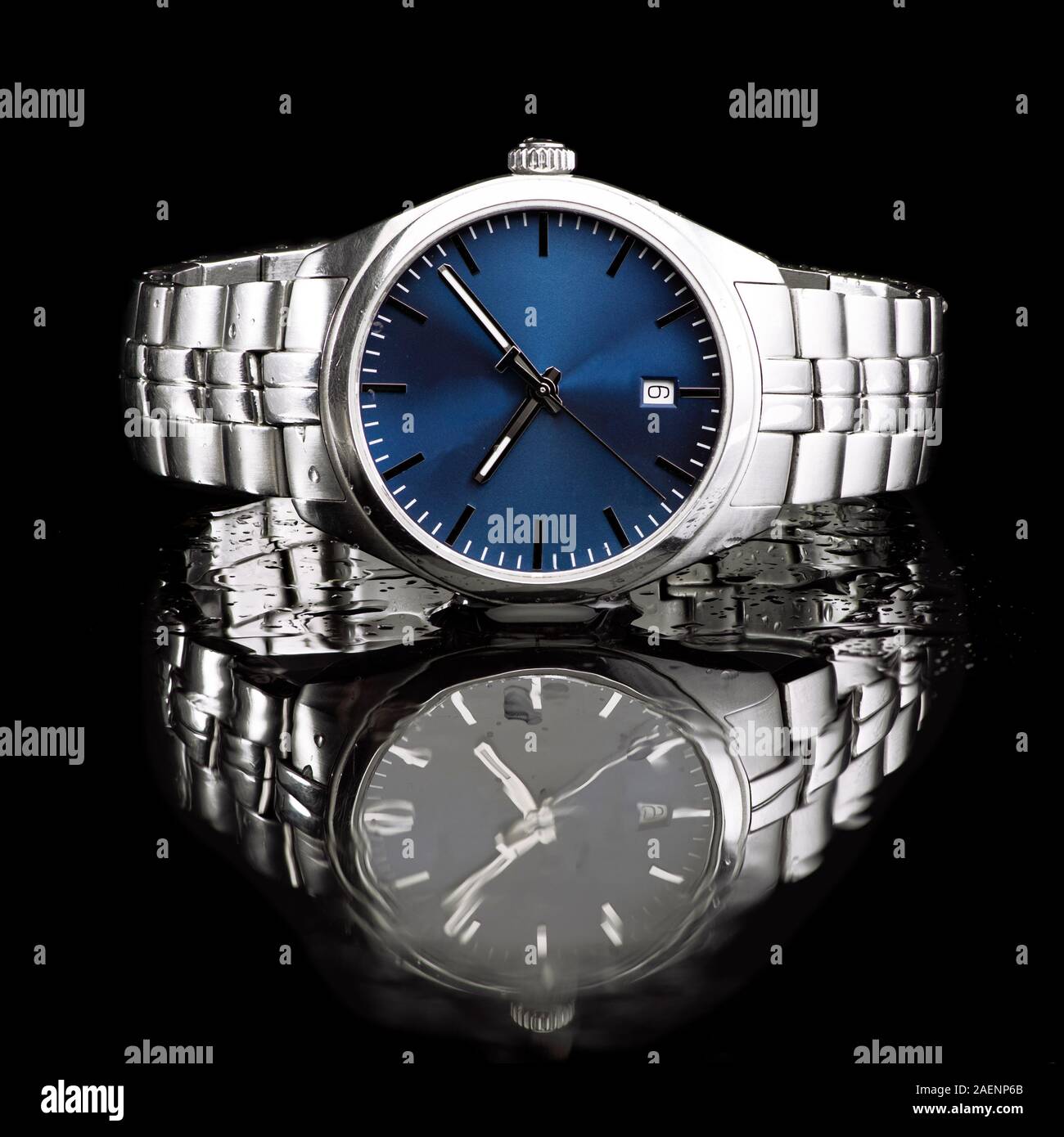 luxury watch on black background Stock Photo - Alamy