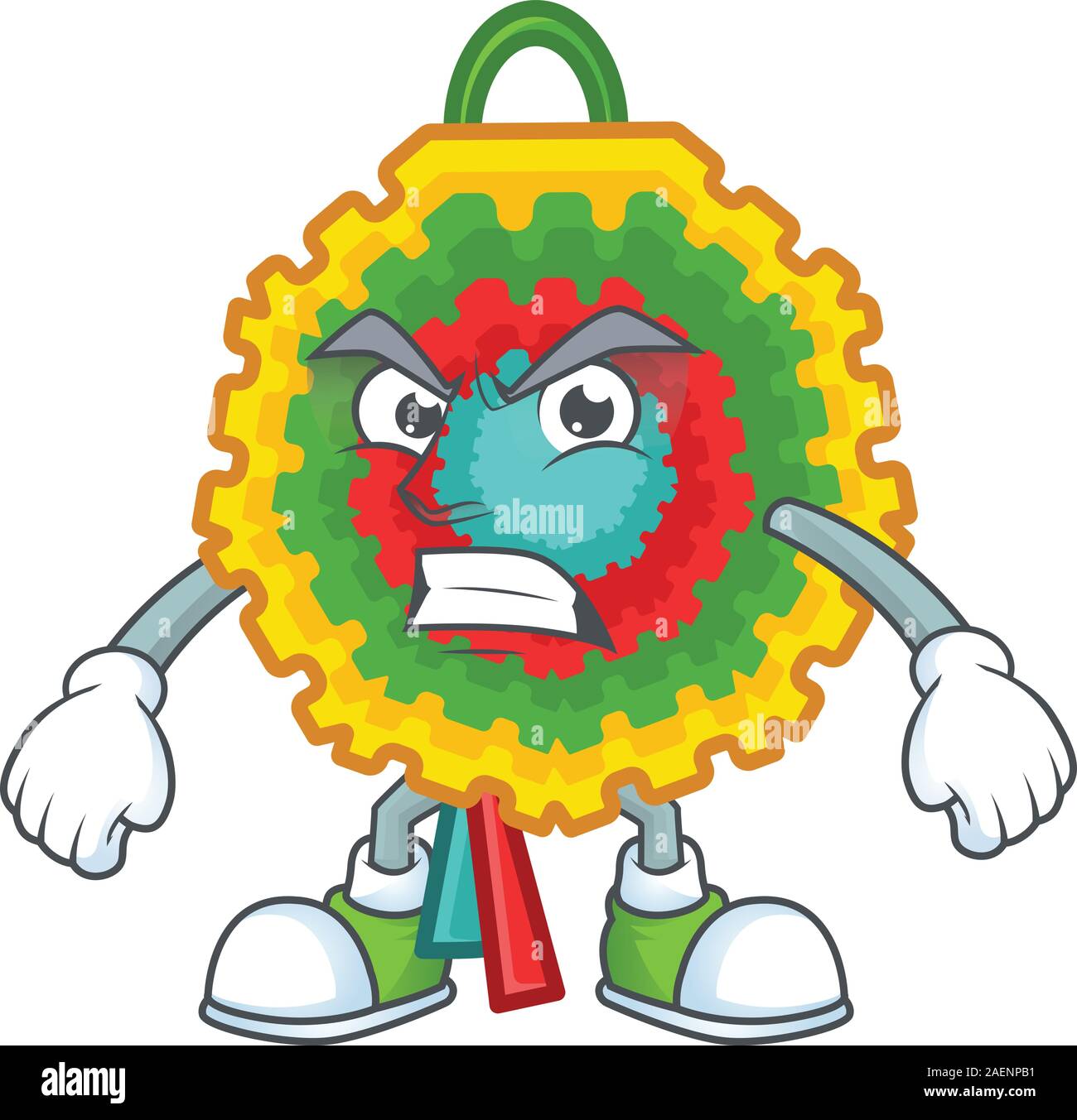 Pinata cartoon character style with angry face Stock Vector Image & Art ...
