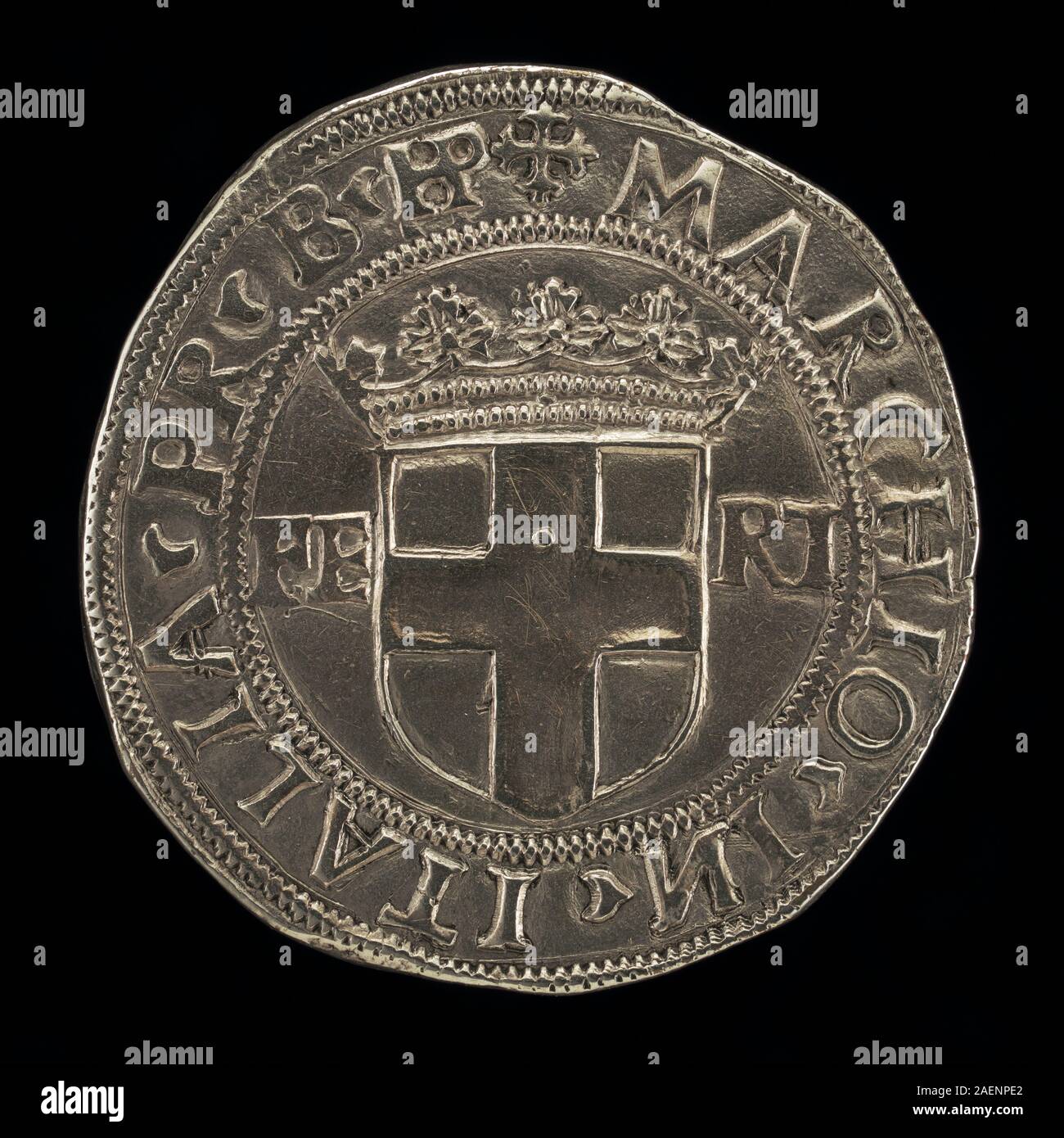 Turin 16th Century, Crowned Shield (reverse), 16th century, Crowned ...