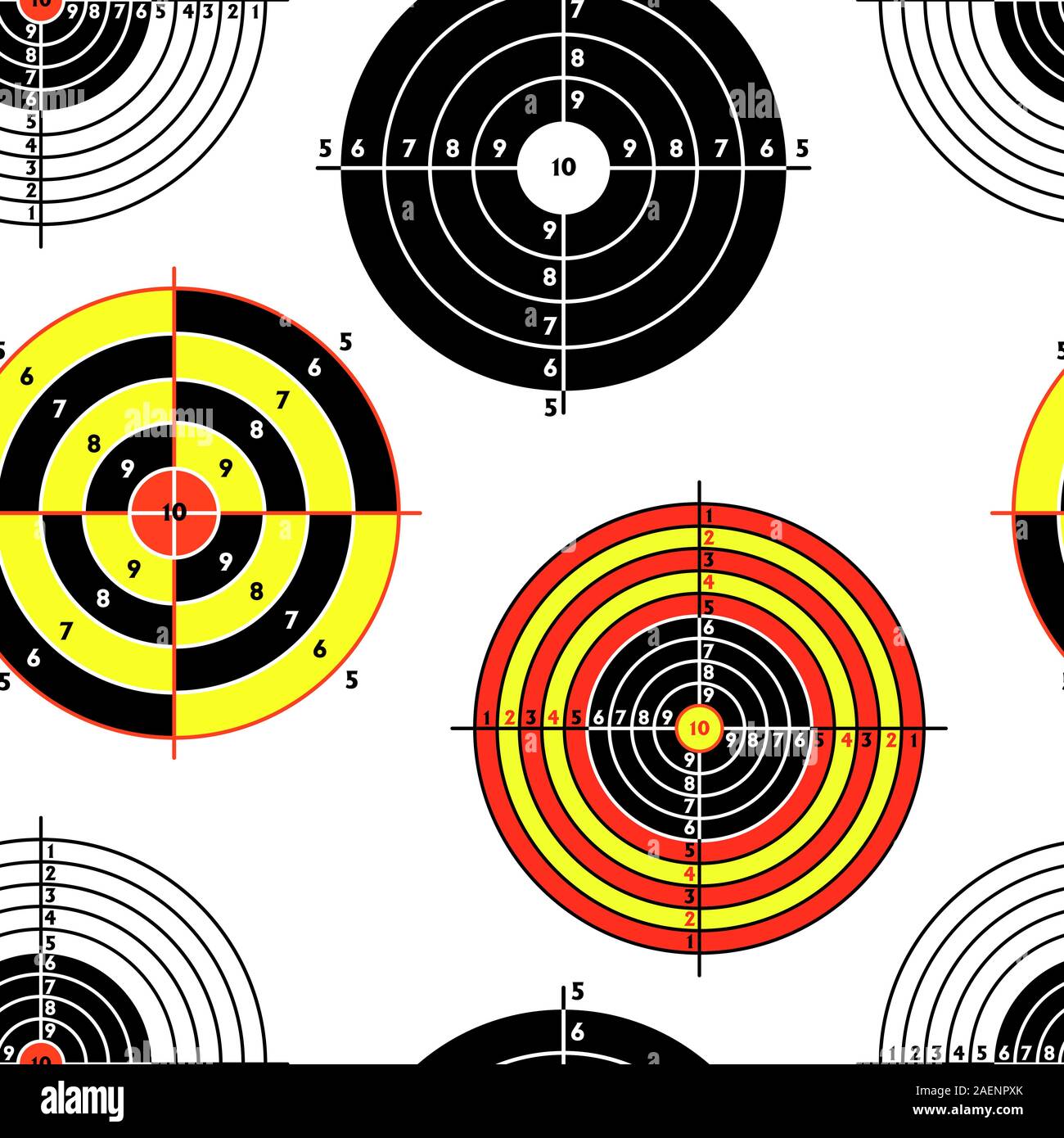targets for practical pistol shooting, seamless wallpaper, vector ...
