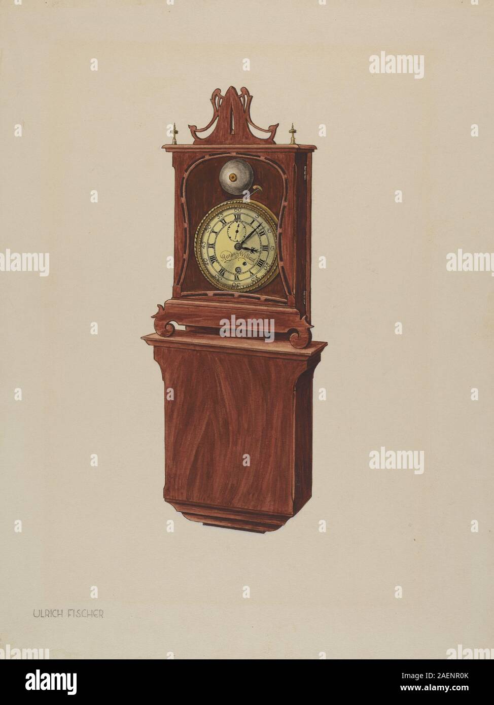 Ulrich Fischer, Wall Clock, c 1937, Wall Clock; circa 1937 date Stock ...