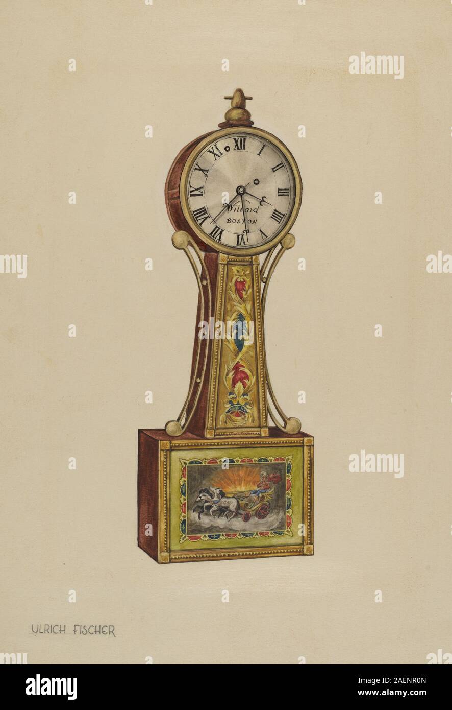 Ulrich Fischer, Banjo Clock, c 1937, Banjo Clock; circa 1937 date Stock ...