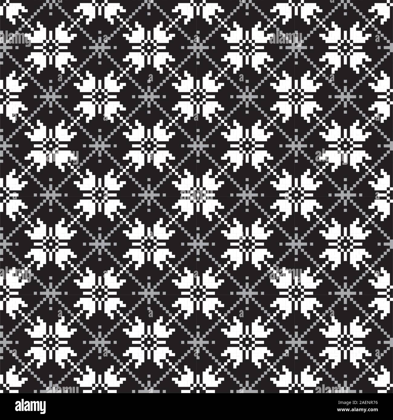 This is a fair isle floral pattern suitable for backgrounds, print ...