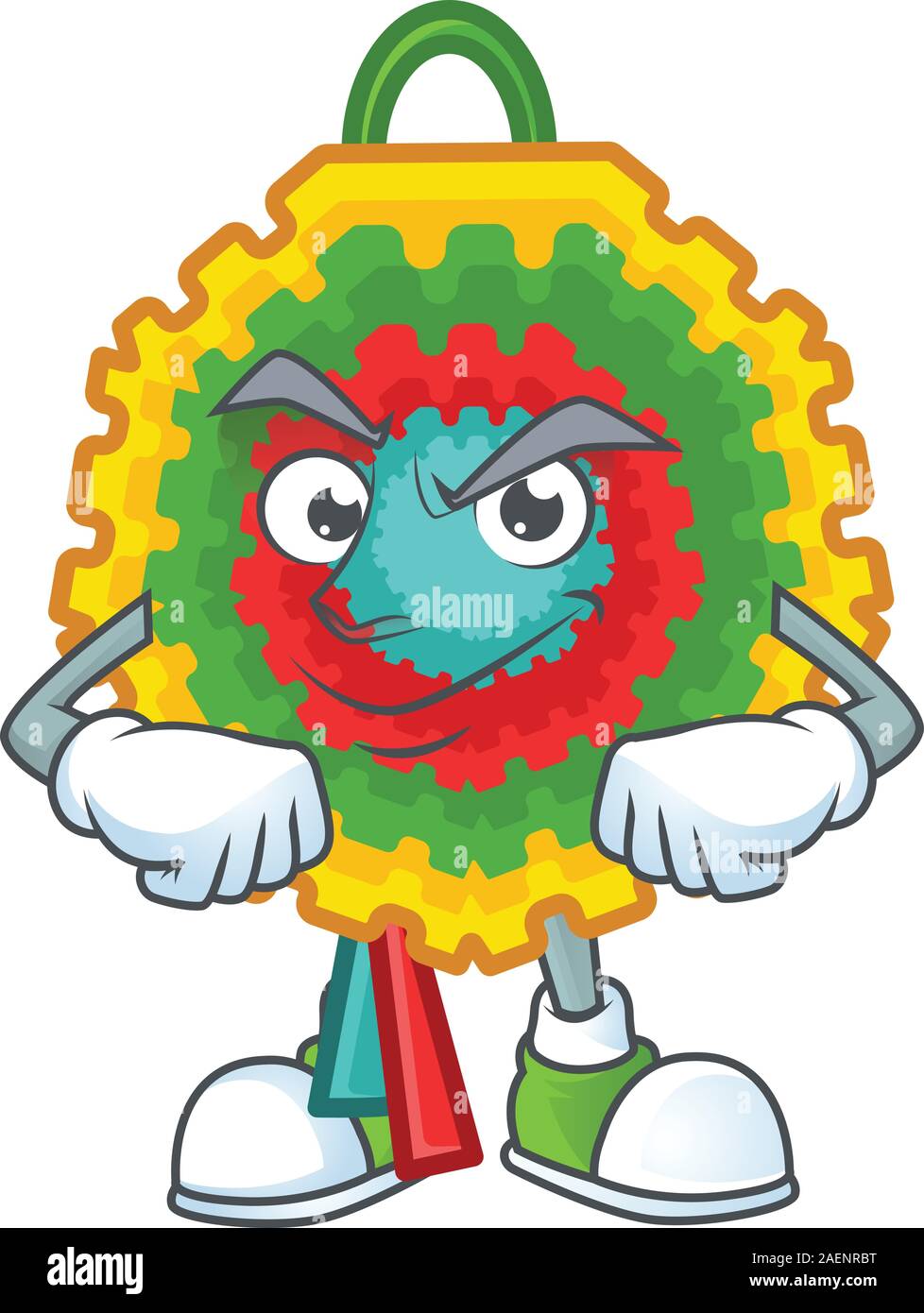 Pinata mascot cartoon style with Smirking face Stock Vector Image & Art ...