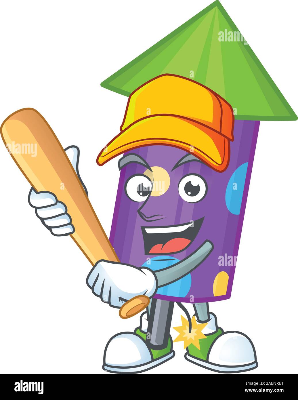 Cartoon firework rocket happy smiling hi-res stock photography and ...