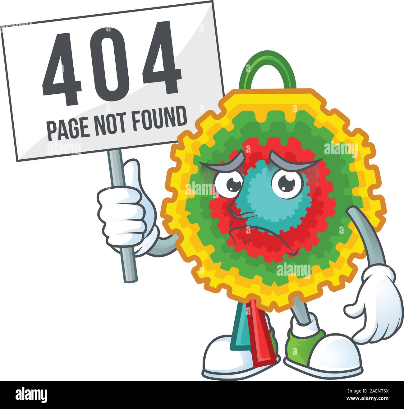 sad cartoon character pinata raised up a board Stock Vector Image & Art ...