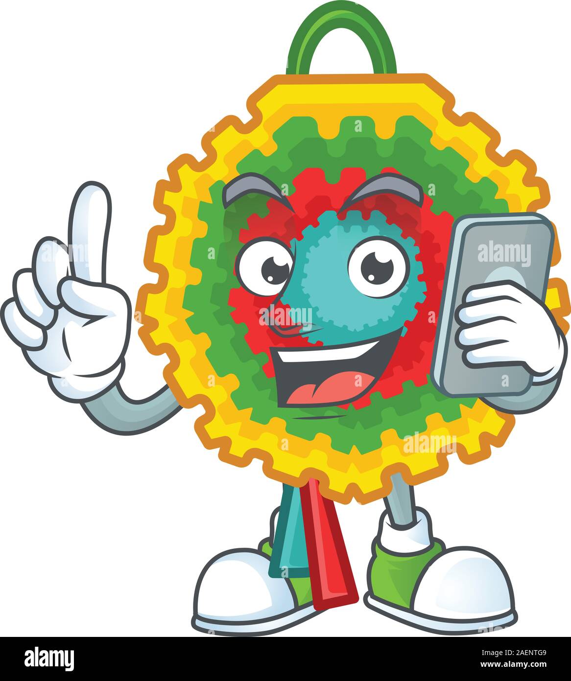 a cartoon style of pinata speaking on the phone Stock Vector Image ...
