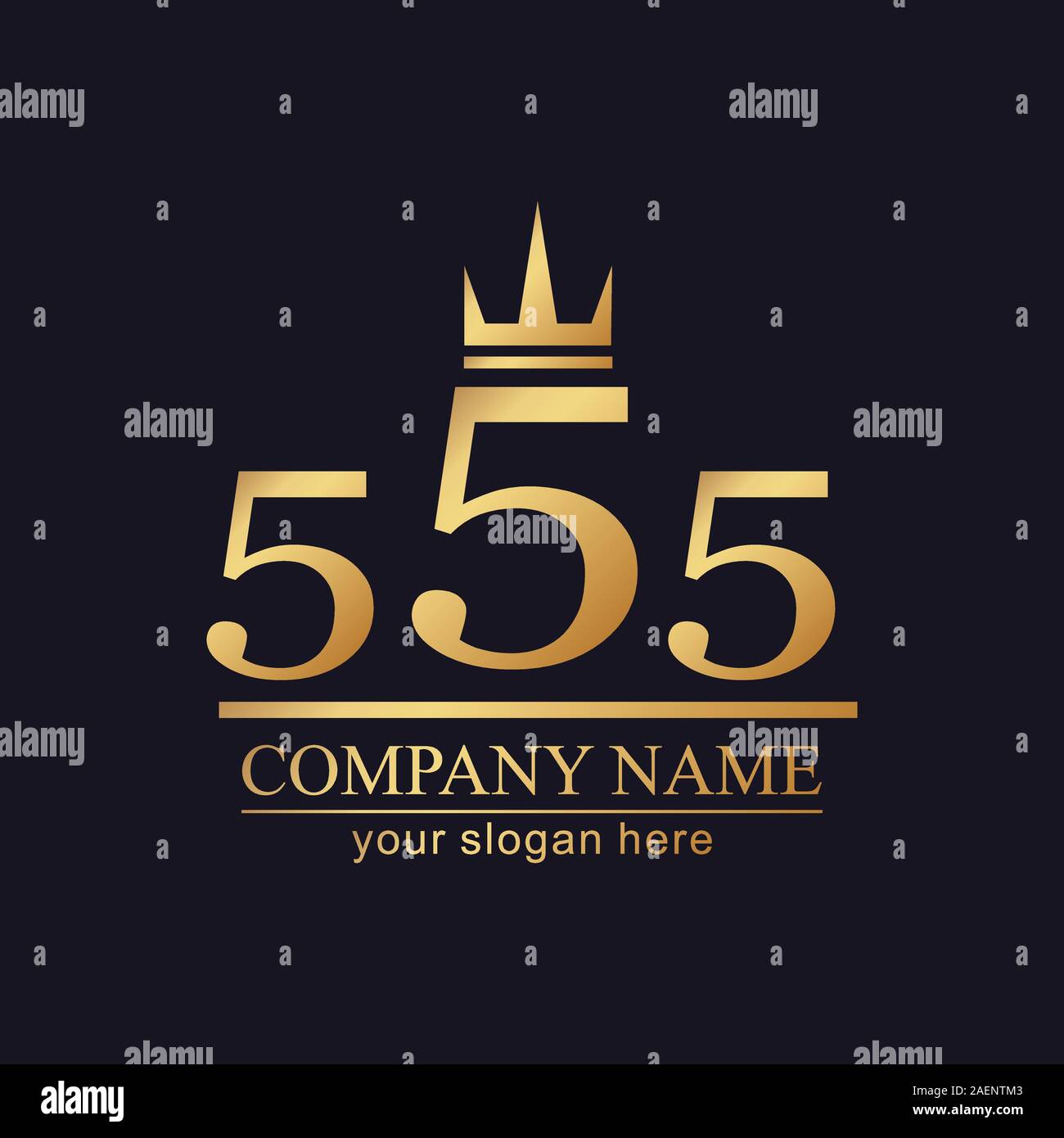 Letter 5, 555 logo icon design template elements. Elegant rich logo ...