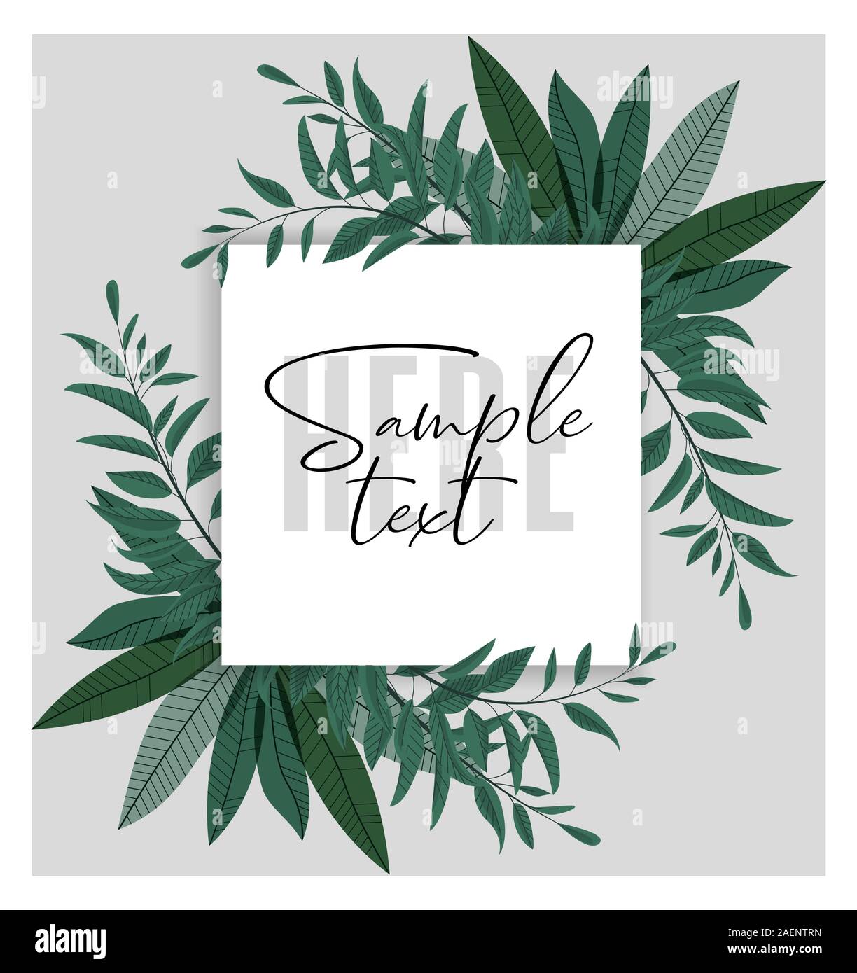 Floral greenery card design Stock Vector Image & Art - Alamy