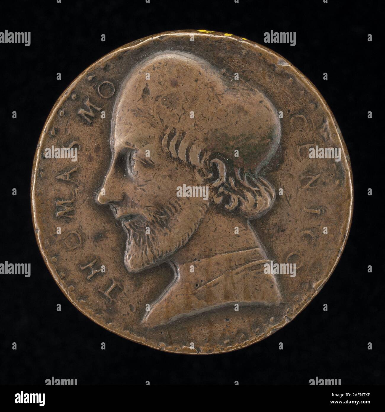 Coin from 16th-century Venice depicting Tommaso Mocenigo on the obverse ...