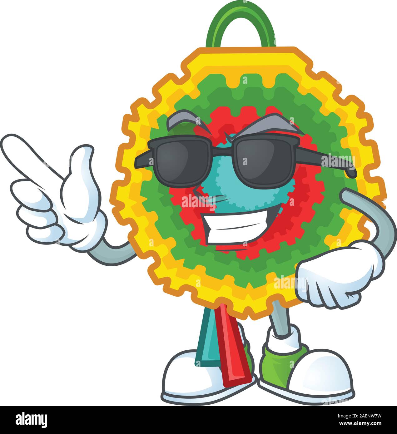 Super cool pinata character wearing black glasses Stock Vector Image ...