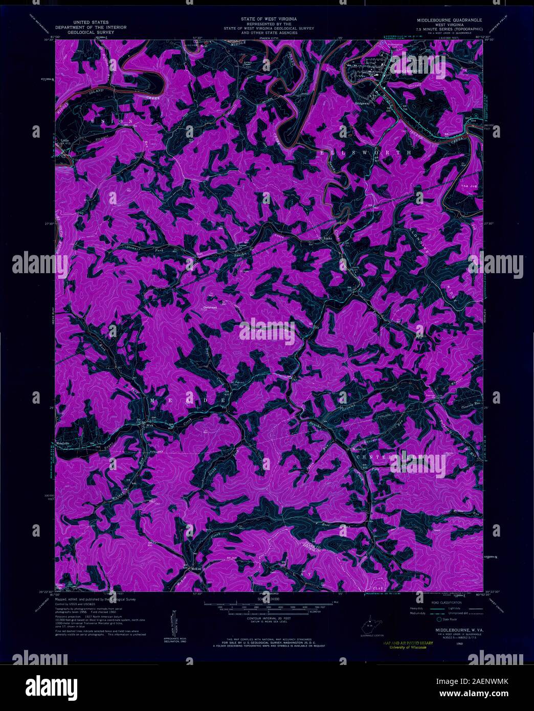 Middlebourne map hi-res stock photography and images - Alamy