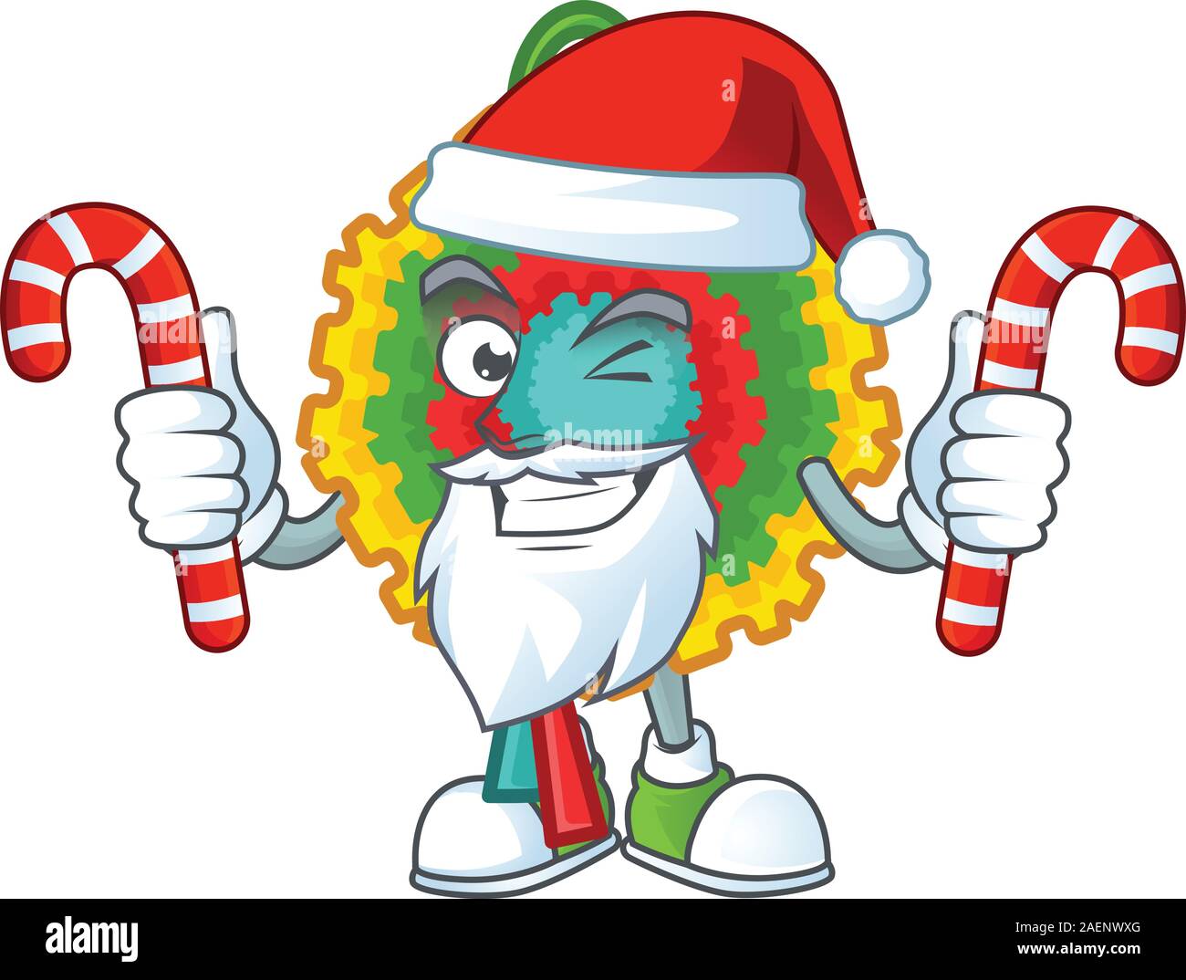 Pinata Cartoon character in Santa with candy Stock Vector Image & Art ...