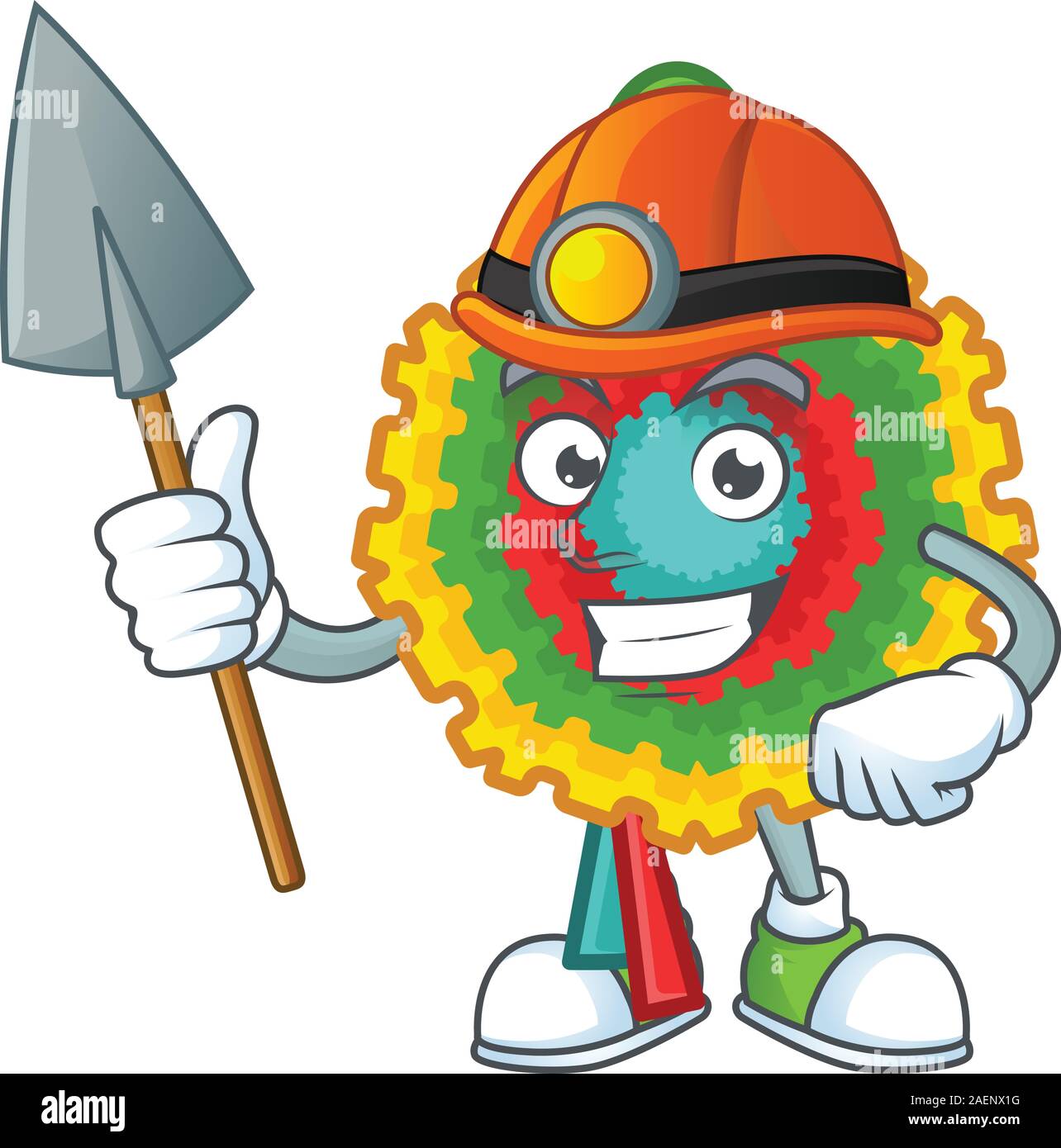 Cool Miner pinata cartoon mascot design style Stock Vector Image & Art ...