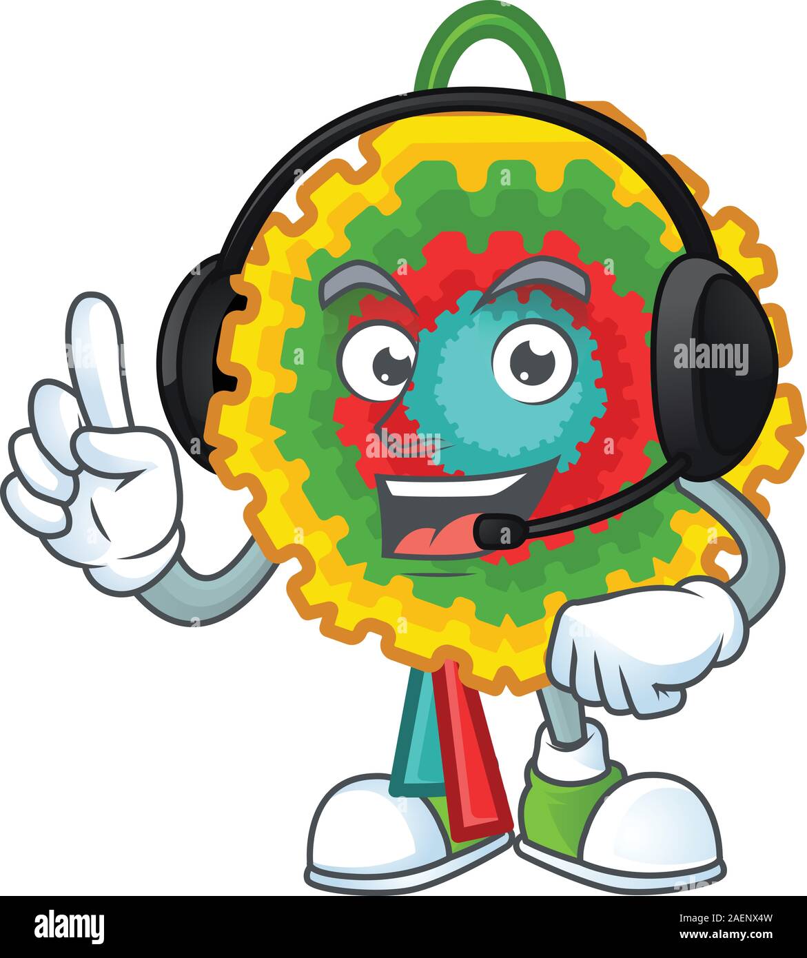 Pinata cute cartoon character design with headphone Stock Vector Image ...