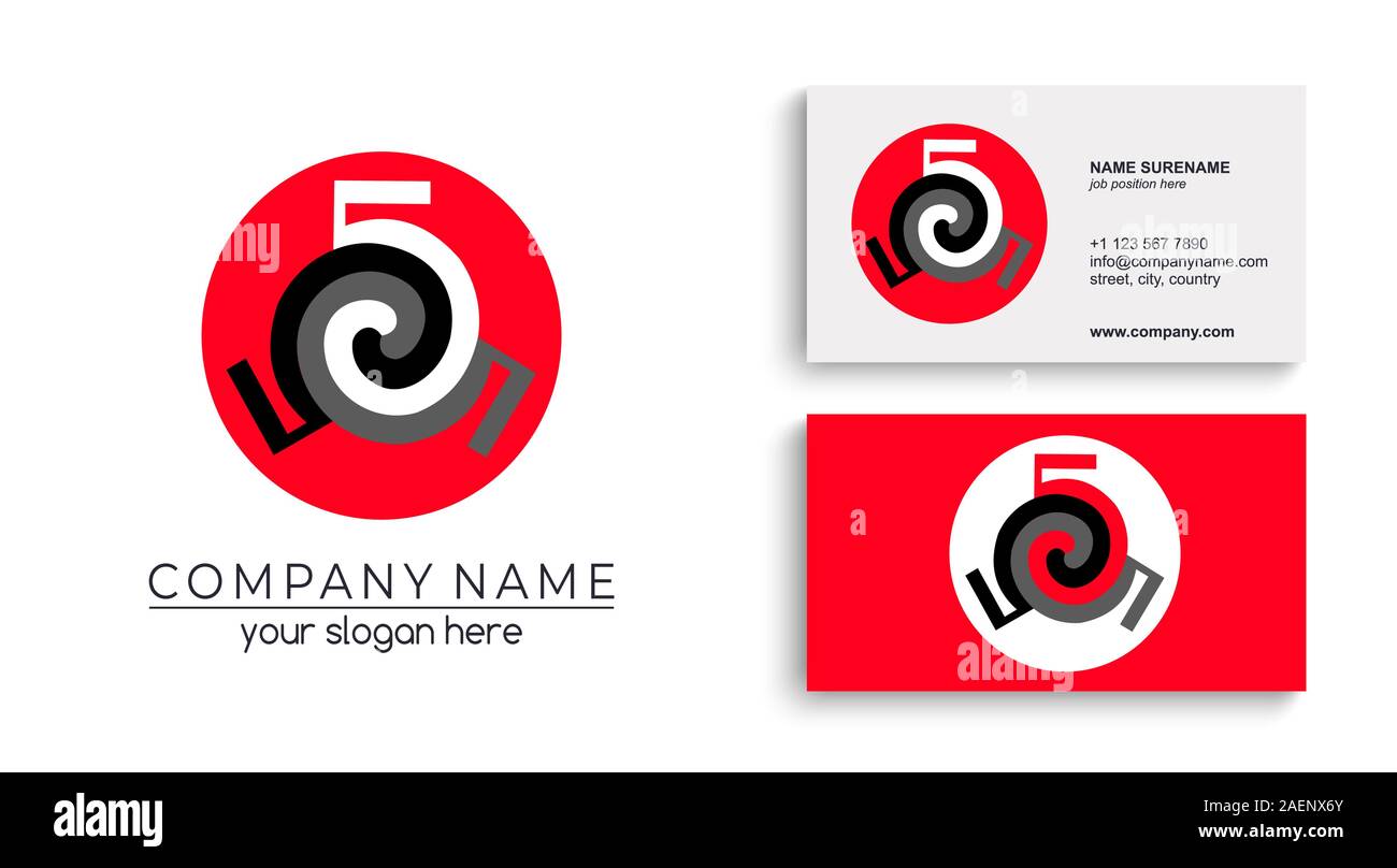 Letter 5, 555 logo icon design template elements. Elegant rich logo ...