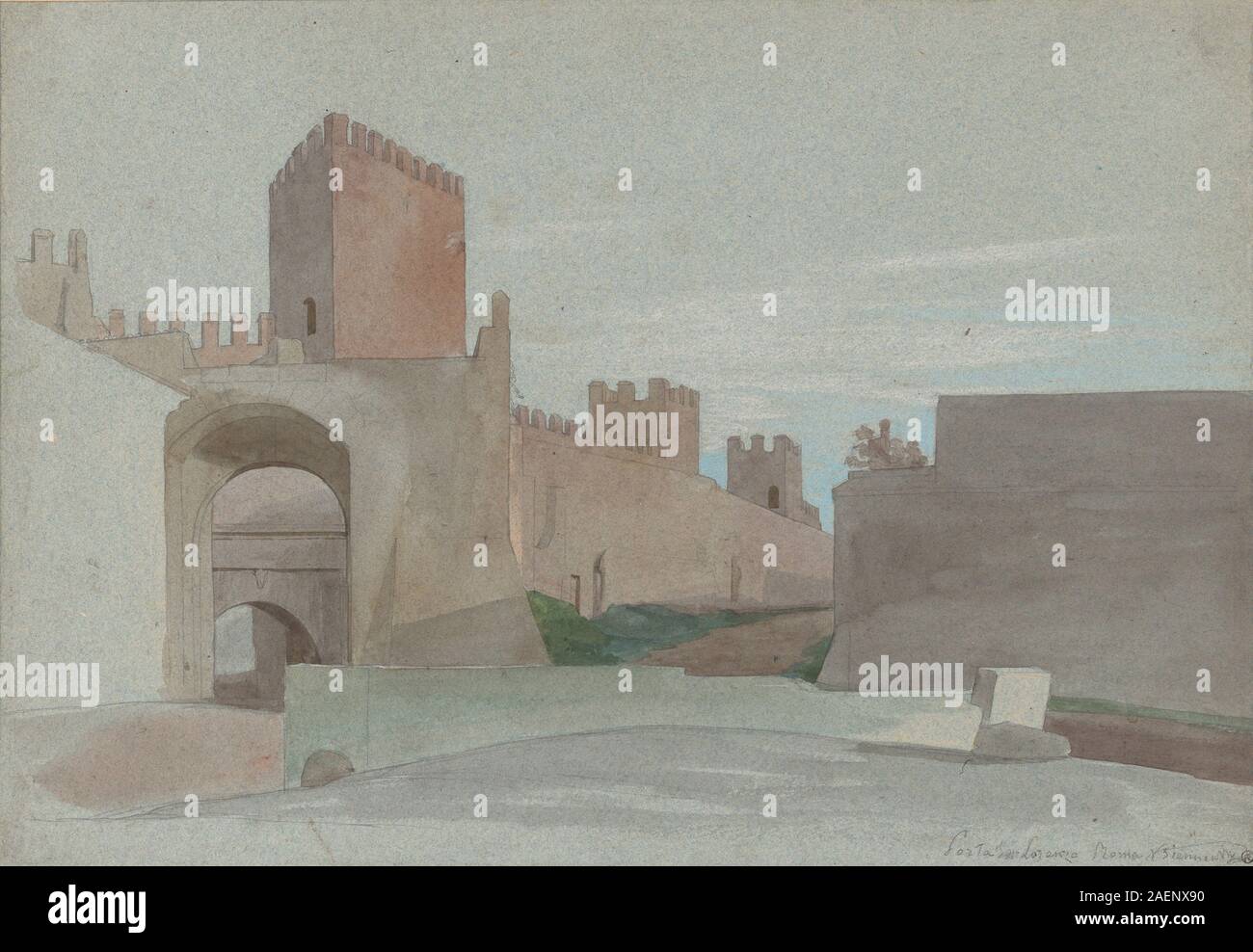 Porta San Lorenzo in Rome by Victor-François-Eloi Biennourry, mid-19th ...