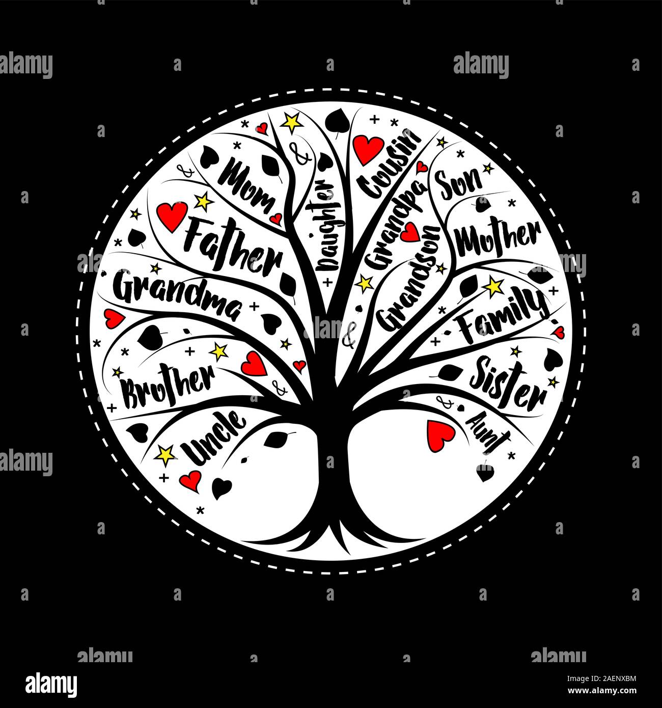 Family tree genealogy illustration hi-res stock photography and images ...