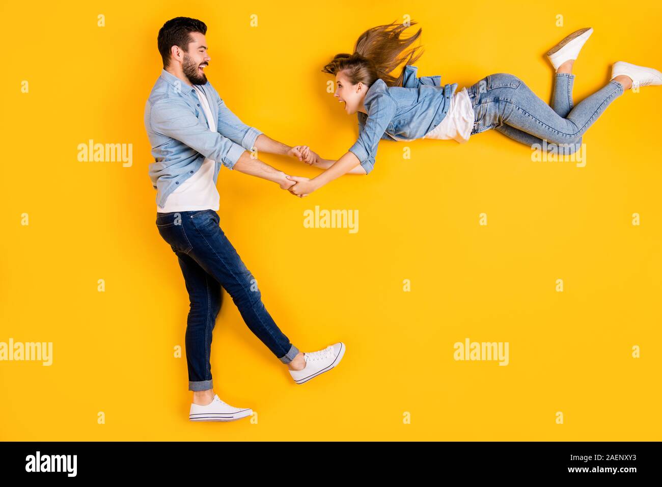 Top view above high angle flat lay flatlay lie full length body size ...