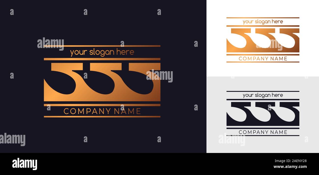 Letter 5, 555 logo icon design template elements. Elegant rich logo ...