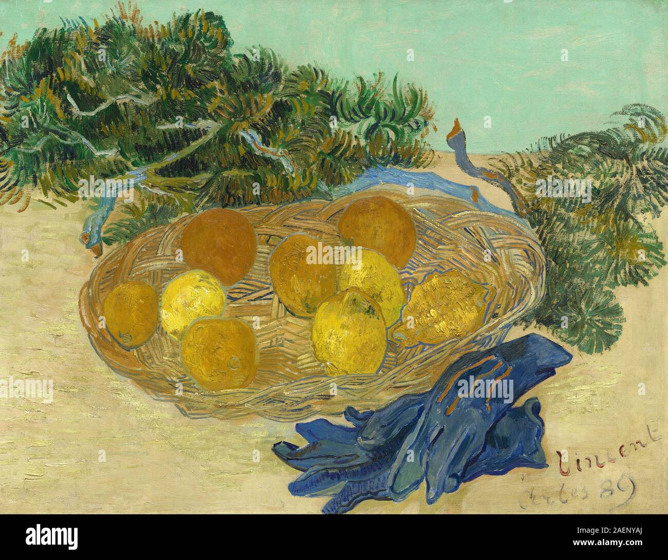 Vincent van Gogh, Still Life of Oranges and Lemons with Blue Gloves ...