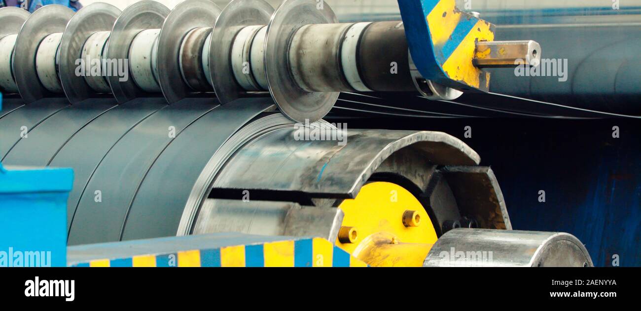 Modern sheet metal cutting machine for the production of steel pipes ...