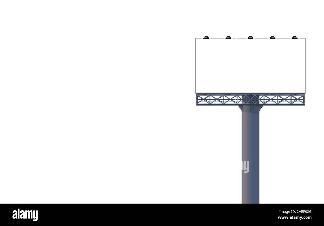 Road side billboard. Board advertisemnt. Commercial promotion banner ...