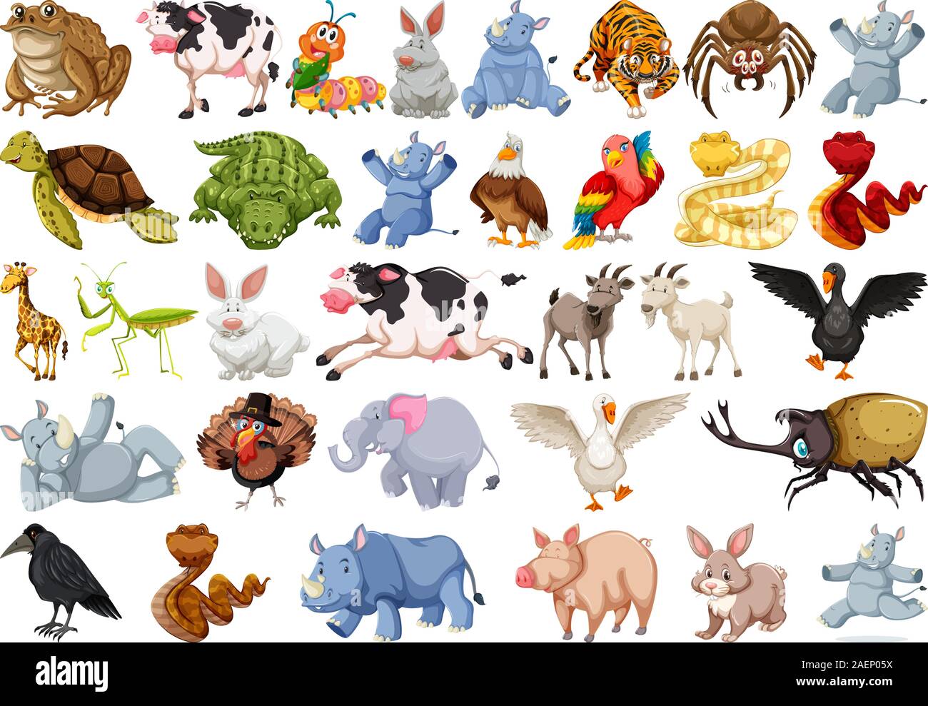 funny jungle animals Stock Vector Image & Art - Alamy