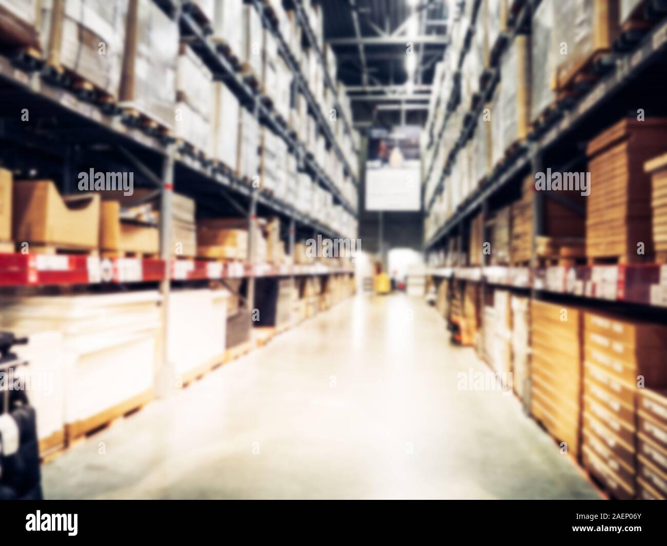 Blur warehouse background, Blurred store factory, industry warehouse ...