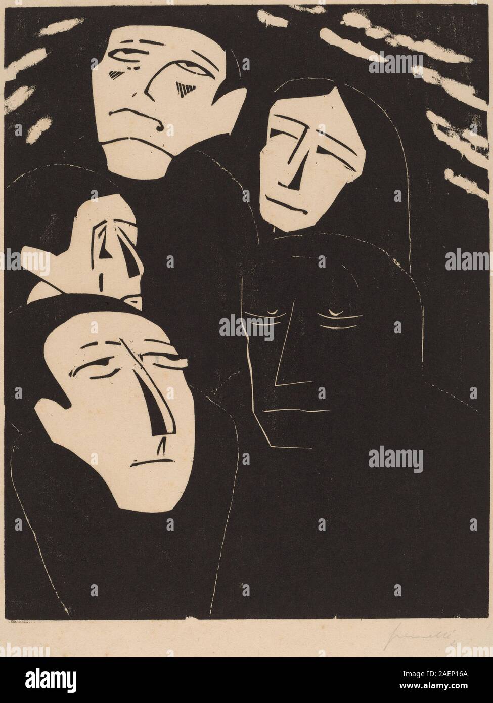 Walter Gramatté, Eavesdropping, 1919-1920, Eavesdropping; between 1919 ...