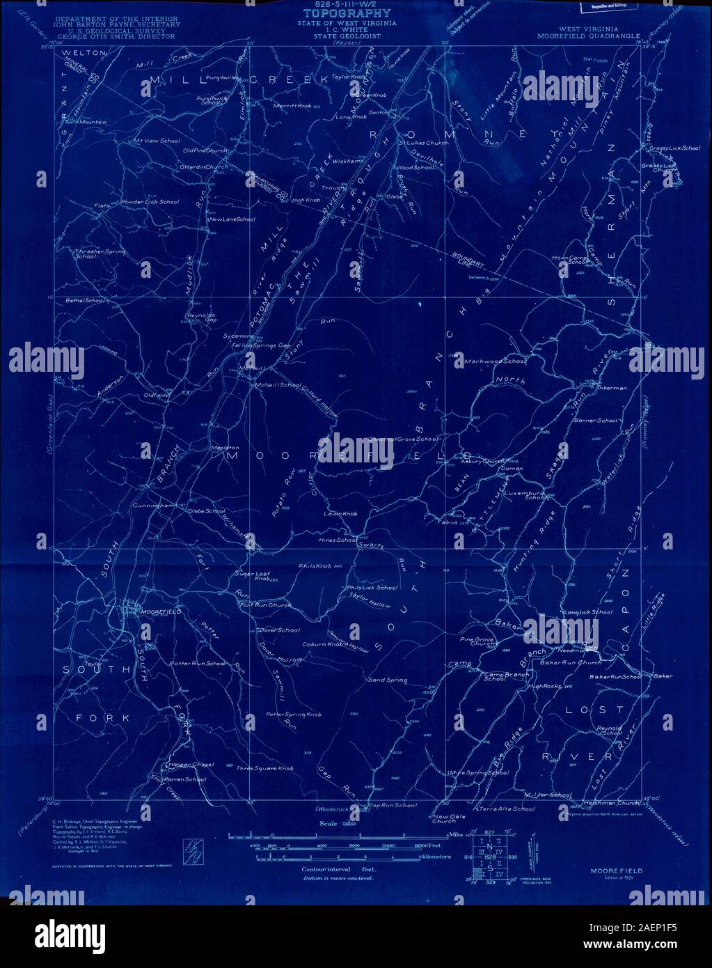 Map of moorefield hi-res stock photography and images - Alamy