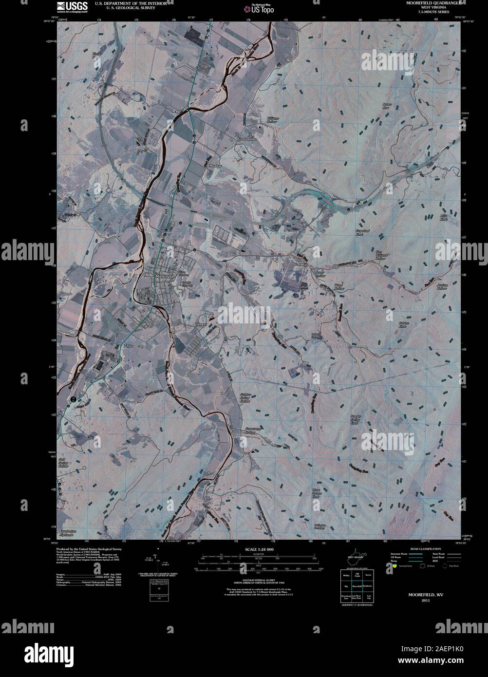 Map of moorefield hi-res stock photography and images - Alamy