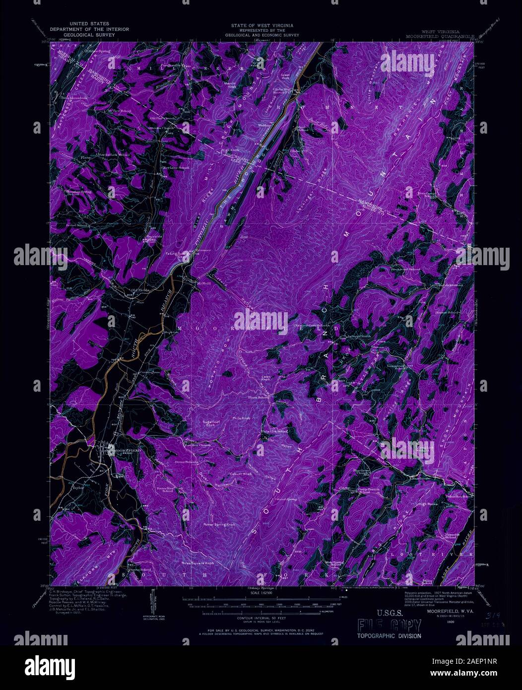 Map of moorefield hi-res stock photography and images - Alamy