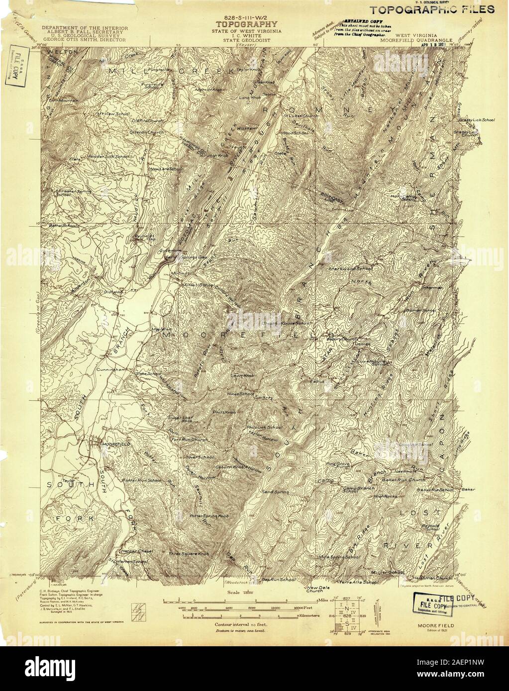 Map of moorefield hi-res stock photography and images - Alamy