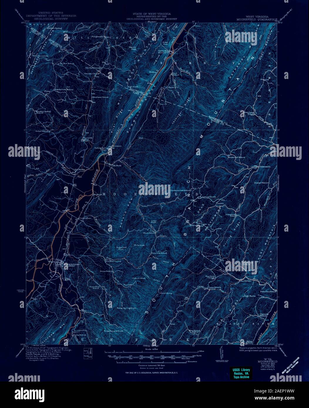 Map of moorefield hi-res stock photography and images - Alamy