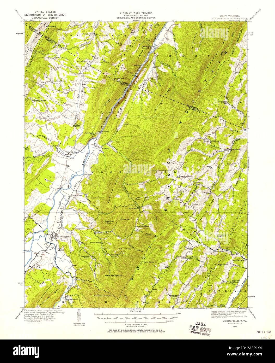 Map of moorefield hi-res stock photography and images - Alamy