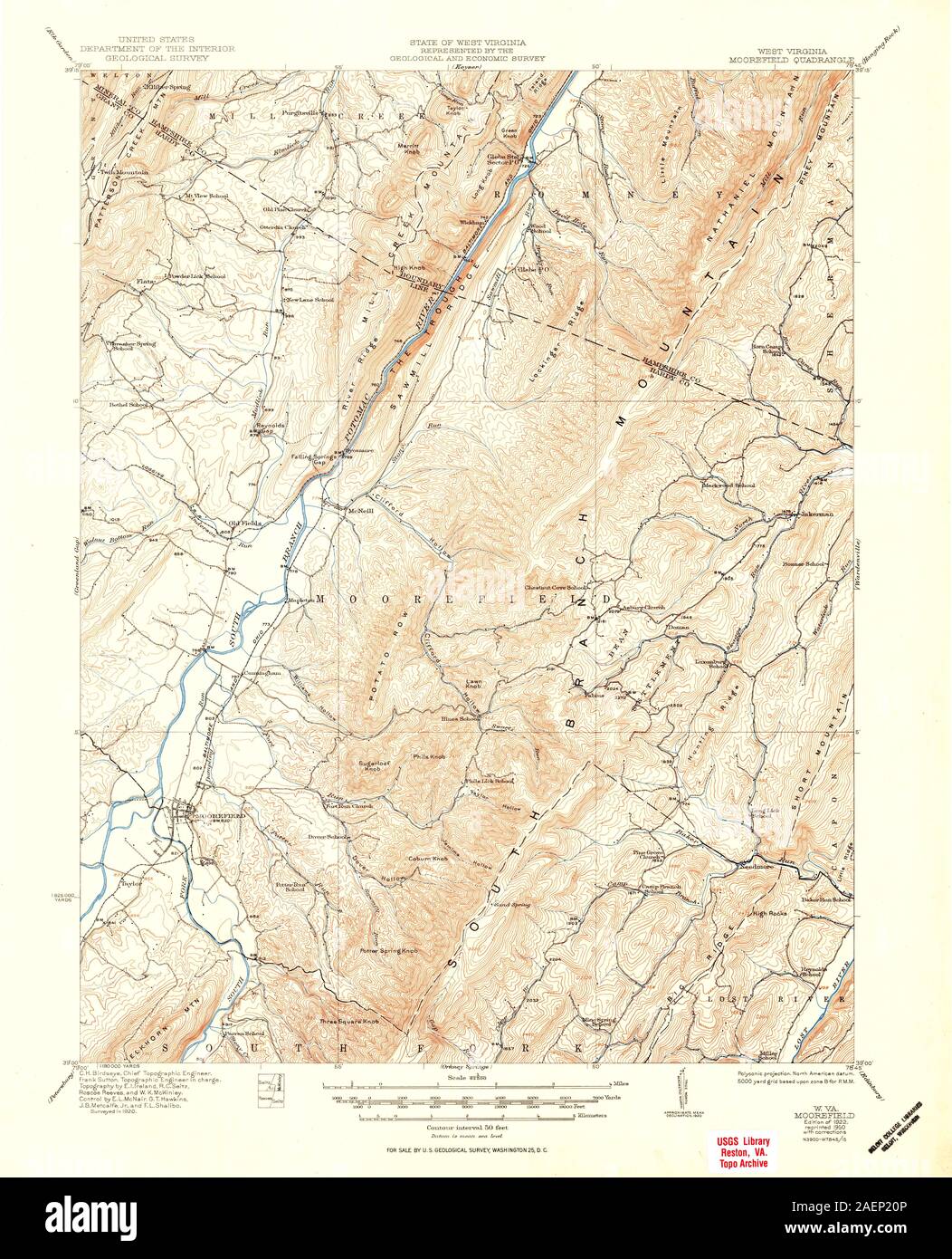 Map of moorefield hi-res stock photography and images - Alamy