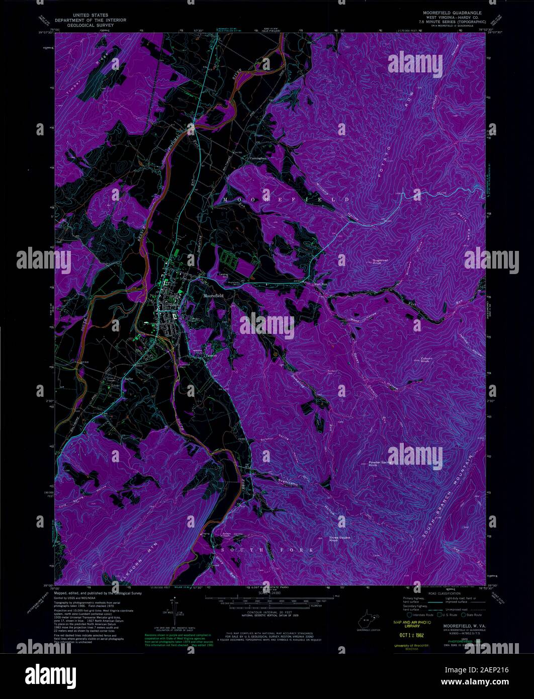 Map of moorefield hi-res stock photography and images - Alamy
