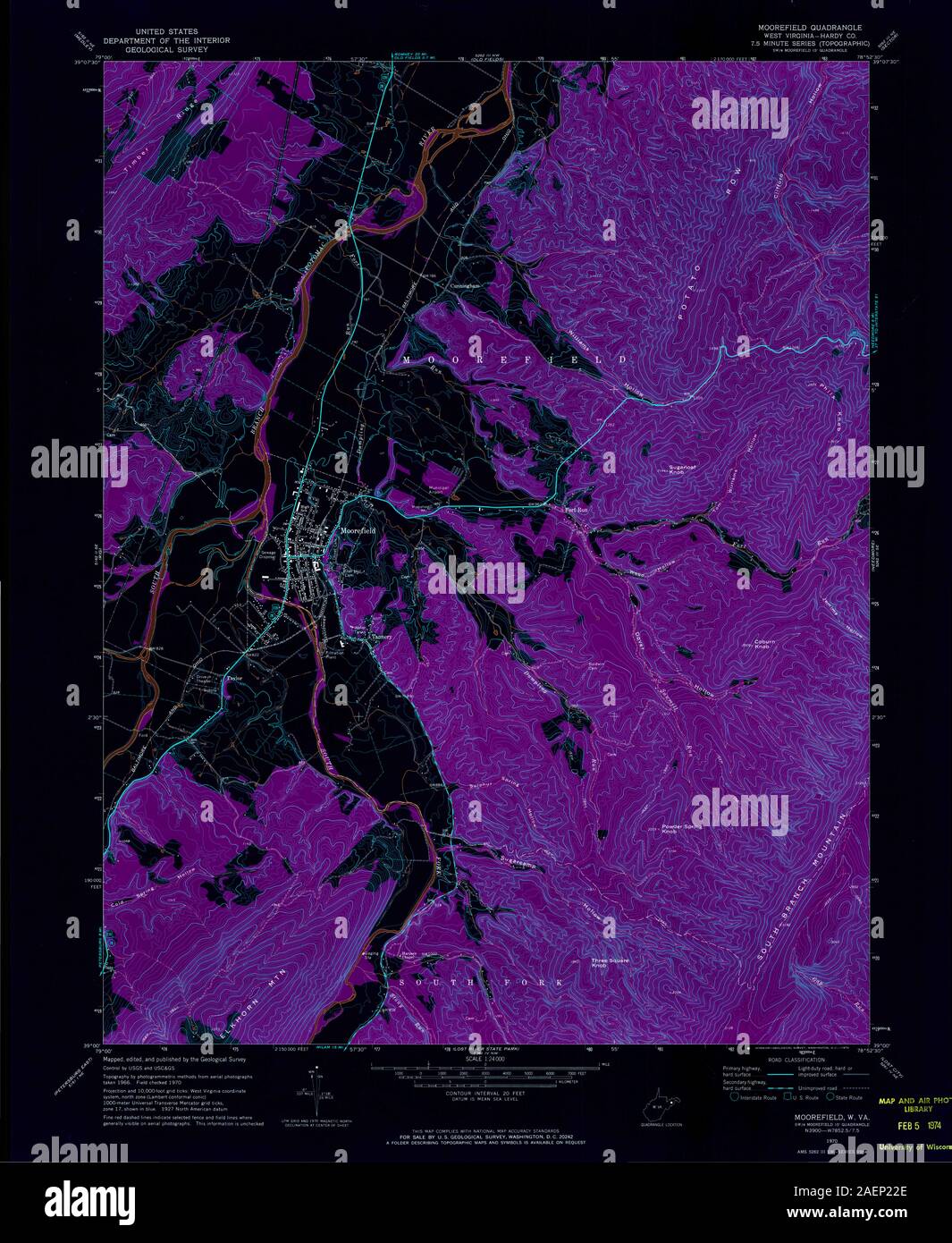 Map of moorefield hi-res stock photography and images - Alamy