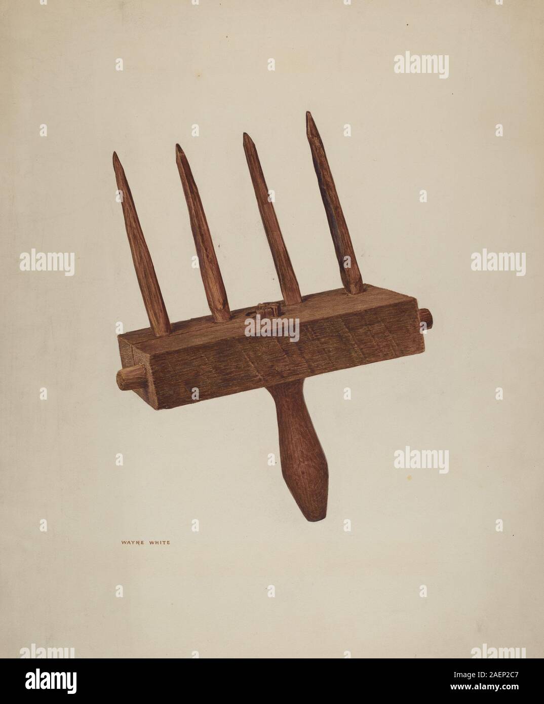 Wayne White, Straw Rake, 1940, Straw Rake; 1940 date Stock Photo - Alamy